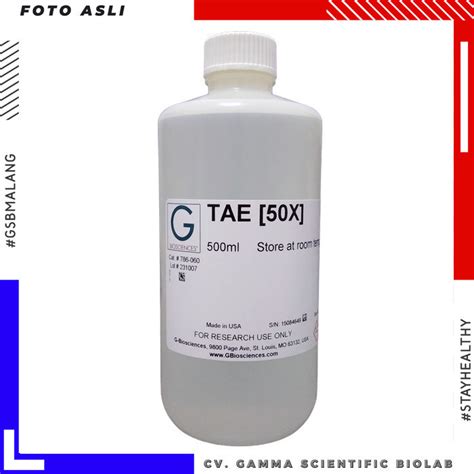 Jual 500ml Tae [50x] Tris Acetate Edta 2m Tris Acetate 0 05m Edta Ph8 3 Shopee Indonesia