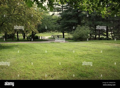 A Typical Gate On A Country Estate Stock Photo Alamy