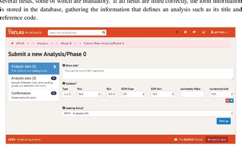 The Analysis Submission Functionality In The Phase System On The