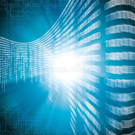 Abstract Tech Binary Background Stock Illustration Illustration Of