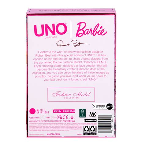 Uno Canvas Barbie Fashion Model Collection Deck Mattel Creations