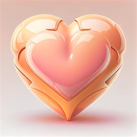 Premium Photo Pretty Cute Heart Illustration With Isolated Background