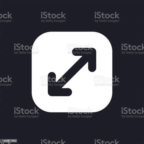 화면 확대 어두운 모드 글리프 Ui 아이콘 가득 찬에 대한 스톡 벡터 아트 및 기타 이미지 가득 찬 개념 검은색 Istock