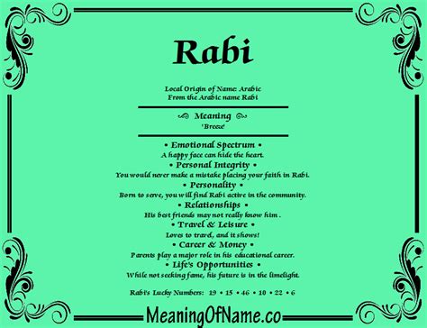 Rabi Meaning Of Name