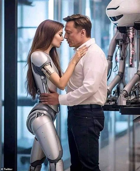 Bizarre Photo Of Elon Musk Kissing A Robot Leaves The Internet Baffled But All Is Not As It