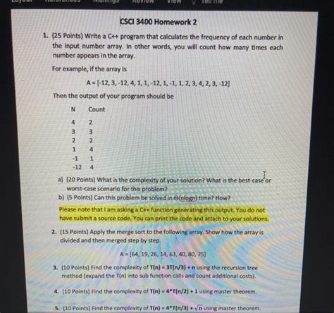 Solved Tell Me Csci 3400 Homework 2 1 25 Points Write A