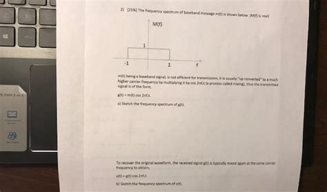 Solved 21 [25] The Frequency Spectrum Of Baseband Message