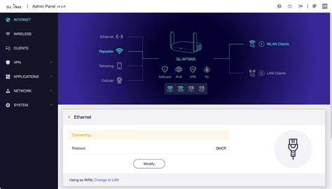 Gl Mt3000 Beryl Ax Ethernet Connection Not Working Routers Gl