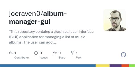 Github Joeraven0album Manager Gui This Repository Contains A