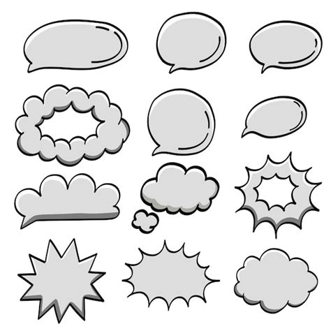 Premium Vector Speech Bubble The Clouds Comic Speech Bubble With