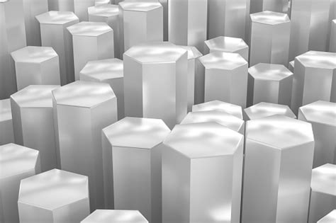 3d 렌더링 흰색 육각 기둥 0명에 대한 스톡 사진 및 기타 이미지 0명 3차원 형태 개념 Istock