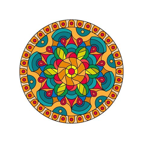 Motif Circulaire Silhouette Remplie Illustration Vectorielle Isolée Sur