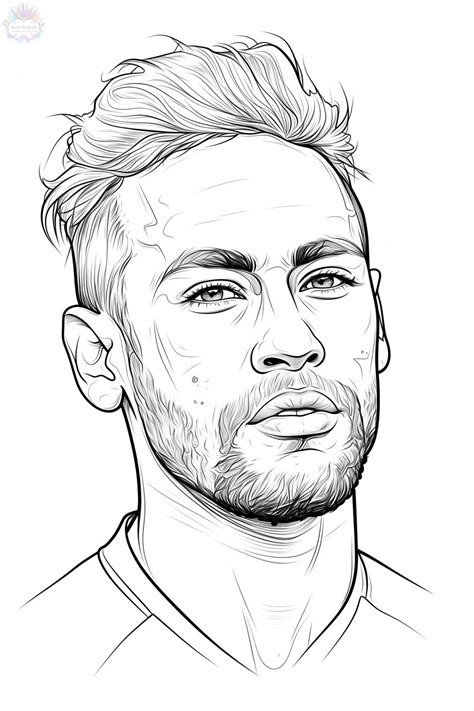 Desenho Do Neymar Para Colorir Baixe Imprima E Pinte
