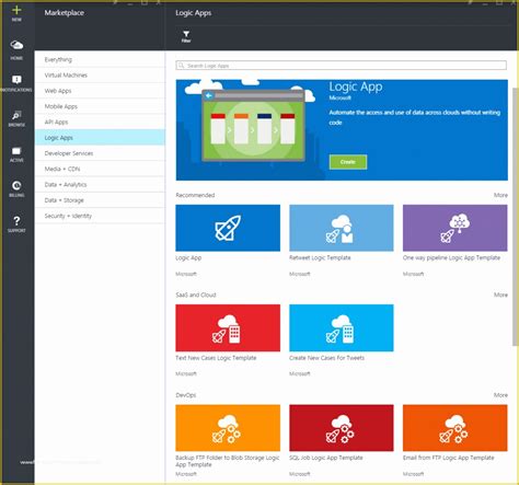 Marketplace Website Template Free Of Logic App Templates In Azure