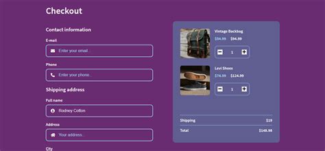 Github Byredhunter Dev Checkout Page