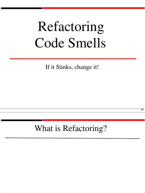 Refactoring And Code Smell New Pdf Source Code Parameter