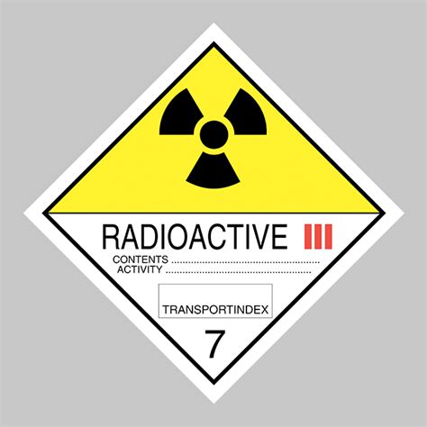 Adr Imdg Class 7 Mark Radioactive Dg Labelstore