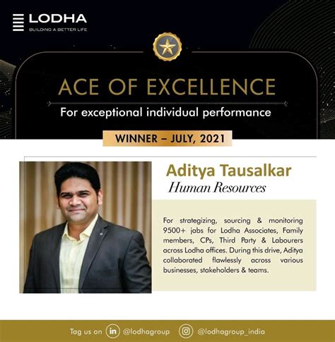 aditya tausalkar on linkedin lodhagroup 49 comments