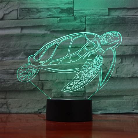 Turtle 3d Optical Illusion Led Lamp Hologram The 3d Lamp®