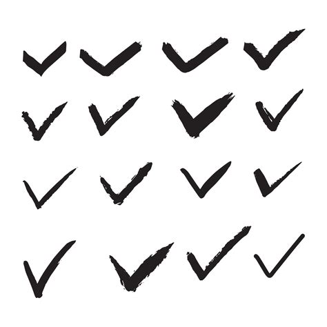 Set Of Checklist Symbol Hand Drawn Isolated On White Background