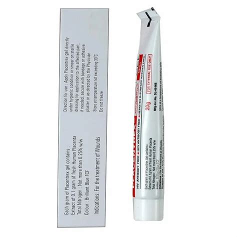 Placentrex Gel Pacenta Extract Gel Packaging Size 20 G At ₹ 500piece