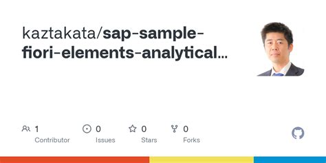 Github Kaztakatasap Sample Fiori Elements Analytical Table