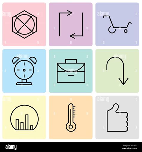 Set Of 9 Simple Editable Icons Such As Thumb Up Mercury Thermometer Bar Chart Arrow Pointing