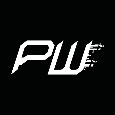 Pw Logo Monogram Abstract Speed Technology Design Template 16568082