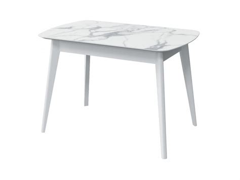 Купить стол нераздвижной Прайм 1100 Мрамор Белый в Челябинске «Мебель74