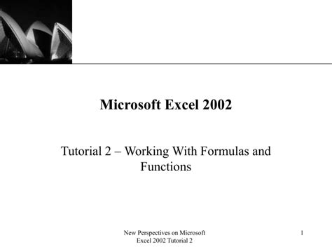 XP Use Excel S Functions
