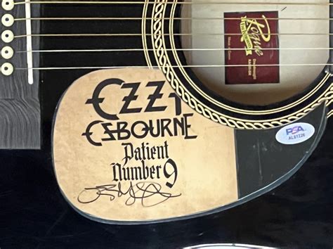 Ozzy Osbourne Signed Acoustic Guitar Charitystars