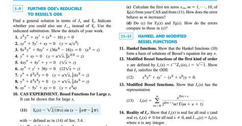 Solved FURTHER ODE S REDUCIBLE TO BESSEL S ODE Find A Chegg