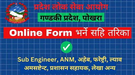 How To Fill Up Online Form Of Gandaki Pradesh Loksewa प्रदेश लोक सेवा