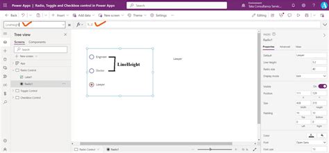 Radio Button Checkbox And Toggle Powerapps Control