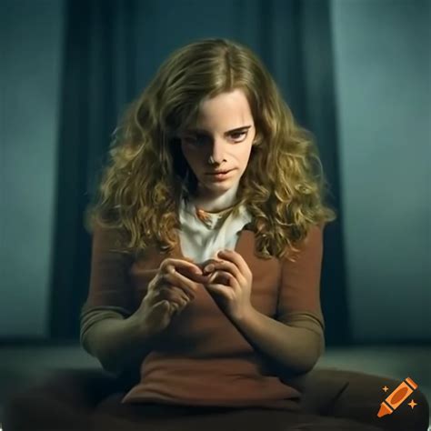 Hermione Granger Kneeling Before Professor Snape On Craiyon