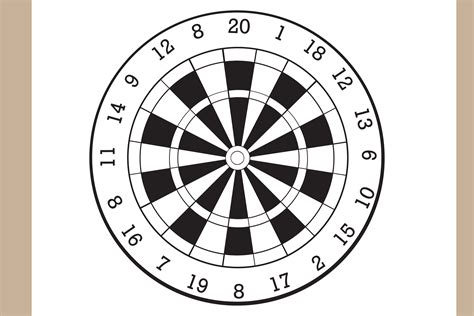 Dart Board Vector Graphic By Rfg · Creative Fabrica