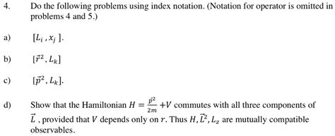 Solved Do The Following Problem Using Index Notation
