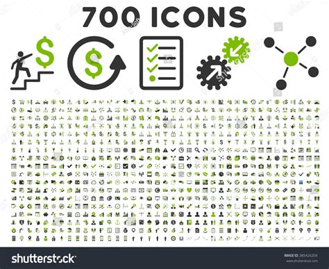 700 Business Vector Icons Style Bicolor Stock Vector Royalty Free