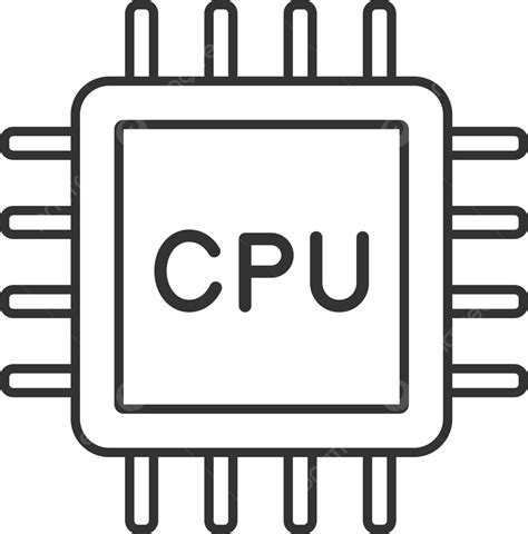Cpu Linear Icon Clip Art Digital Art Vector Clip Art Digital Art Png