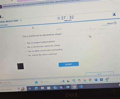 Can A Constructor Be Declared As Virtual Yes StudyX