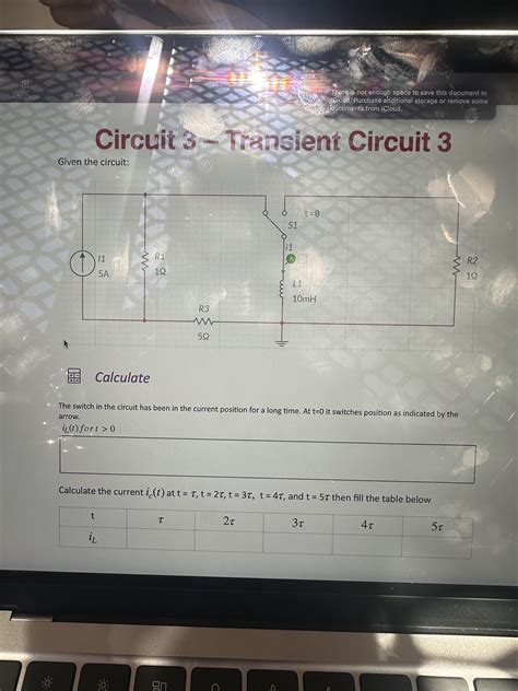 solved circuit 3 transient circuit 3 given the circuit