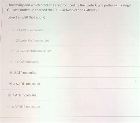 Solved How Many And Which Products Are Produced By The Krebs Chegg Com