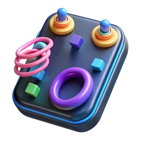 Vibrant Render Of Abstract Colorful Game Controller 55327876 Png