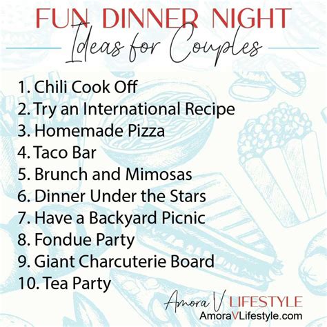 Fun Dinner At Home Date Night Ideas For Couples Amora V Lifestyle