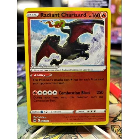 KW2 Pokemon EN Thẻ Pokemon Radiant Charizard 020 159 Radiant Rare Shopee Việt Nam