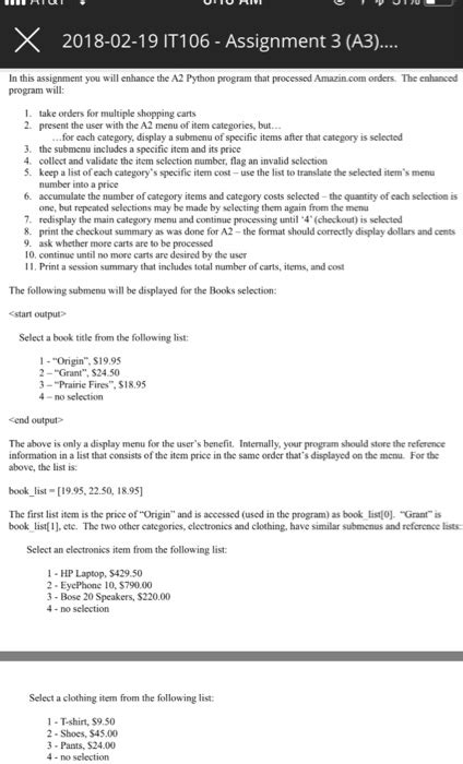 × 2018 02 191t106 Assignment 3 A3 In This