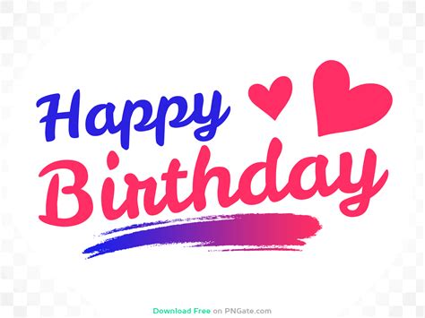 Happy Birthday Gradient Text Pngate