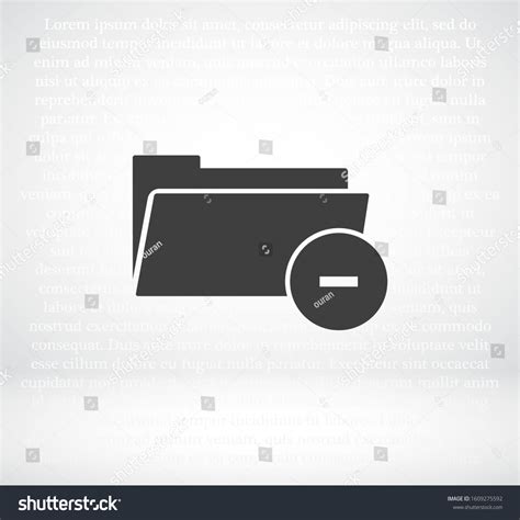Delete Folder Folder Icon Eps 10 Stock Vector Royalty Free 1609275592