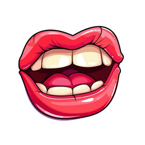 Premium Vector Tongue Vector On White Background