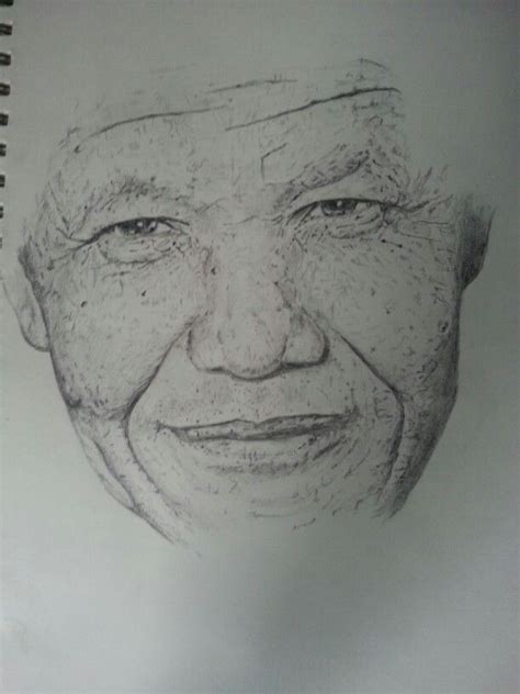 Pencil Drawing Of Nelson Mandela